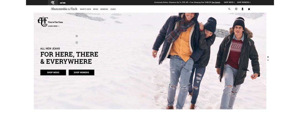 Free web scraper for online store Abercrombie & Fitch - Diggernaut